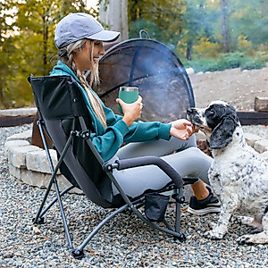 G4Free Folding Beach Chair, Low Sling Portable Beach Chair for Adults with Headrest, Backpack Lightweight Camp Chair for Outdoor Camping Sand Beach