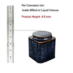 by Unbranded Keepsake Urns Ashes Ceramics, Small Urns For Human Ashes,  Cremation Urns for Ashes Unique Handmade Products and Ashes Urn, Display Burial at Home or Office Decor (Blue)