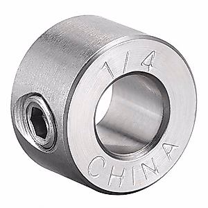 uxcell Drill Stop 1/4" I.D. Stainless Steel for Set Screws Chuck Woodworking Drill Bits Depth Holder 4Pcs