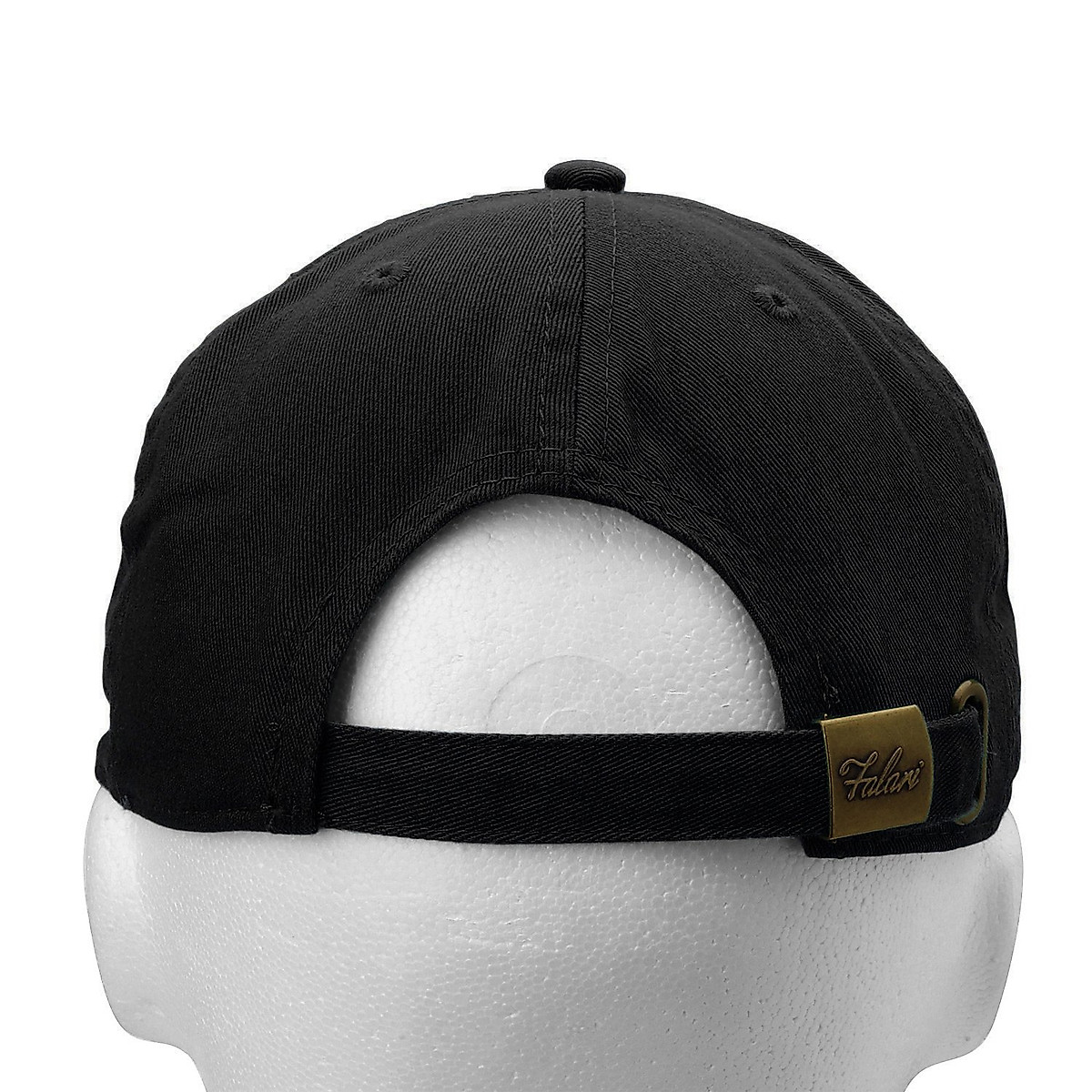 Falari Classic Baseball Cap Dad Hat 100% Cotton Soft Adjustable Size Black