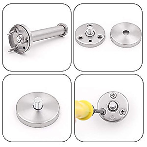 KINJOEK 12 PCS 4 Inch Bath Towel Hook, Heavy Duty Wall Mount Robe Hooks, Brushed Stainless Steel Coat Hook, Coat Hangers Holder for Bathroom, Bedroom, Kitchen