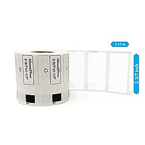Buhbo Compatible Refill Replacement Label for Brother DK-1209 2-3/7" x 1-1/7" Small Address and Barcode (8 Pack / 800 Labels Per Roll)
