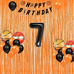 Foil Fringe Curtains Halloweens Party Decorations - Orange Tinsel Photo Backdrop Metallic Streamers for Birthdays, Fall, Pumpkin Theme, Thanksgiving, Basketball Party Decorations