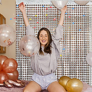 Silver Streamers Metallic Tinsel Foil Fringe Curtains, Door Streamer Photo Booth Backdrop for Birthday Graduation Engagement Bridal Shower Bachelorette Baby Shower Disco Party Decorations