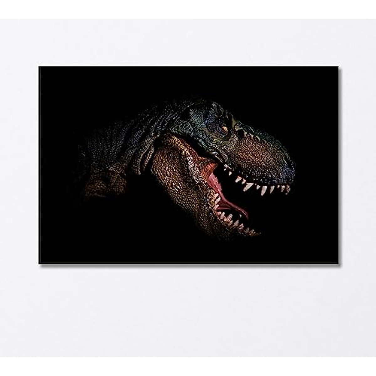 Dinosaur Head in the Dark Canvas Print 1 Panel / 36x24 inches