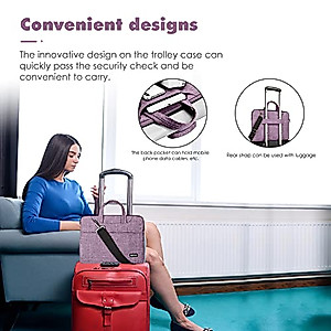 Qishare 11.6 12 inch Laptop Case Laptop Shoulder Bag, Multi-functional Notebook Sleeve Carrying Case With Strap for Notebook Microsoft Surface Pro Macbook Air 11 12(Purple Lines)