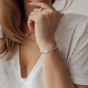 QeenseKc Taurus Horoscope Zodiac Sign Birthday Charm Constellation Clear CZ Astrology Bead for Bracelet Necklace