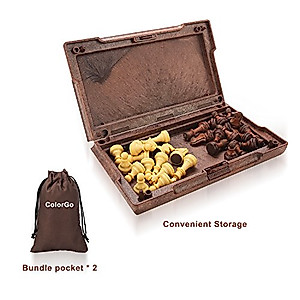 ColorGo Magnetic Travel Chess Set, Portable Mini Chess Board Game for Adults and Kids