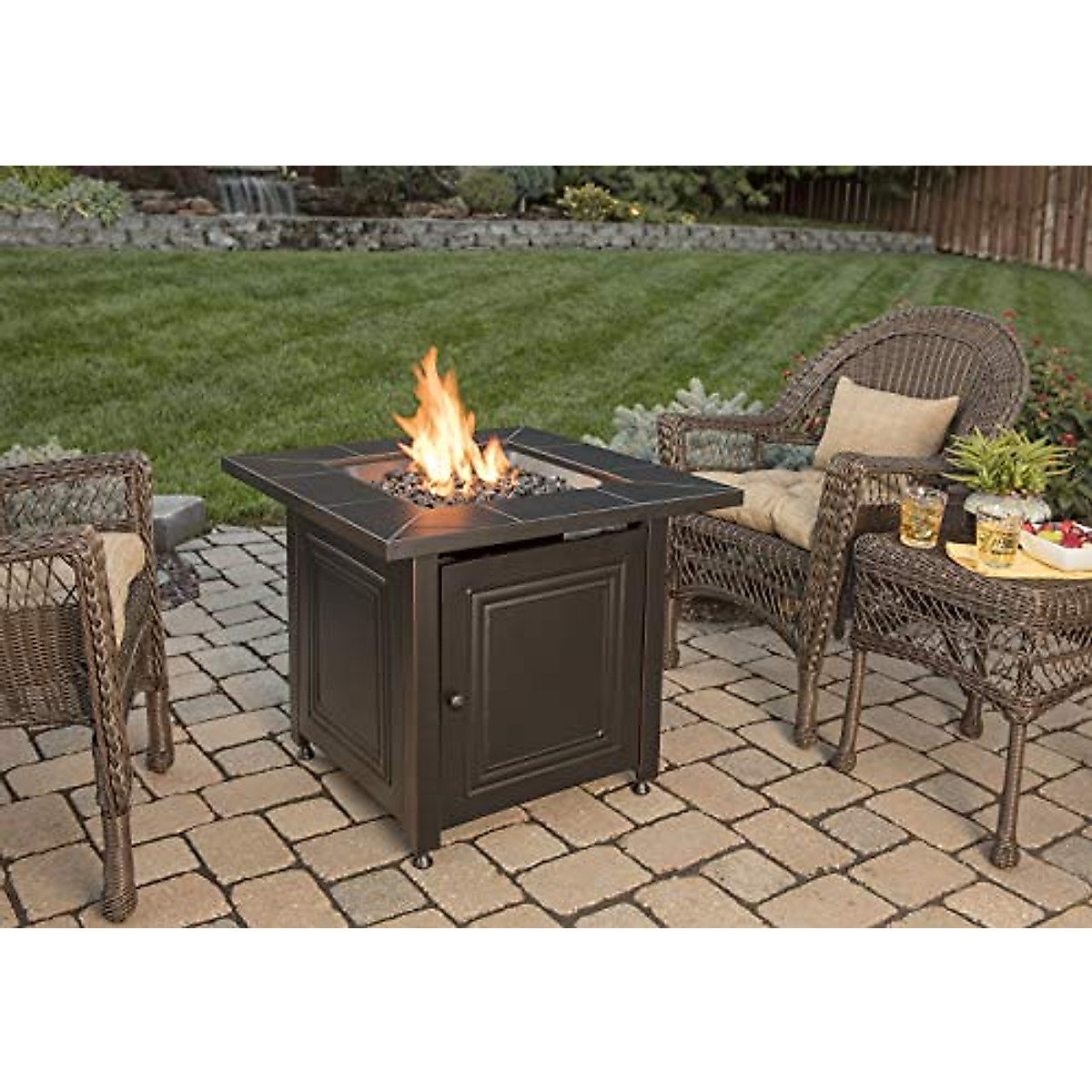 Endless Summer GAD15255SP Gas Outdoor Fire Table LP, Oil Rubbed Bronze