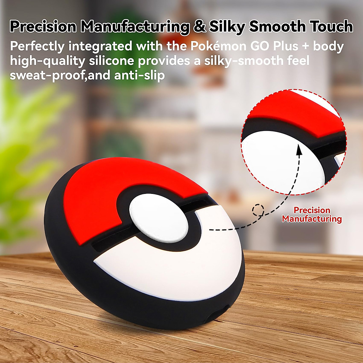 Protective Case for Pokémon GO Plus + 2023, AOYYUBK 2 Pack Waterproof Soft Silicone Case with Wrist Strap,Shockproof Anti-Scratch Case Cover for Pokémon GO Plus +