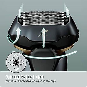 Panasonic ARC5 Electric Razor for Men with Pop-up Trimmer, Wet Dry 5-Blade Electric Shaver with Intelligent Shave Sensor and 16D Flexible Pivoting Head - ES-LV67-K (Black)