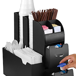 Mind Reader CAD01 Coffee Condiment Organizer-White, 6 x 12 x 12