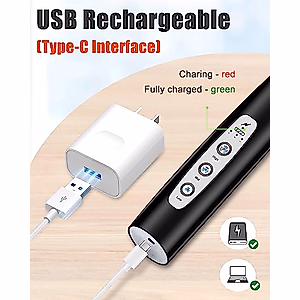 ODIFORGO Milk Frother Handheld, USB Rechargeable Electric Whisk 3 Speed Adjustable, Coffee Frother Wand with 3 Stainless Whisks, Egg Beater, Drink Mixer Blender for Coffee Latte Cappuccino Matcha