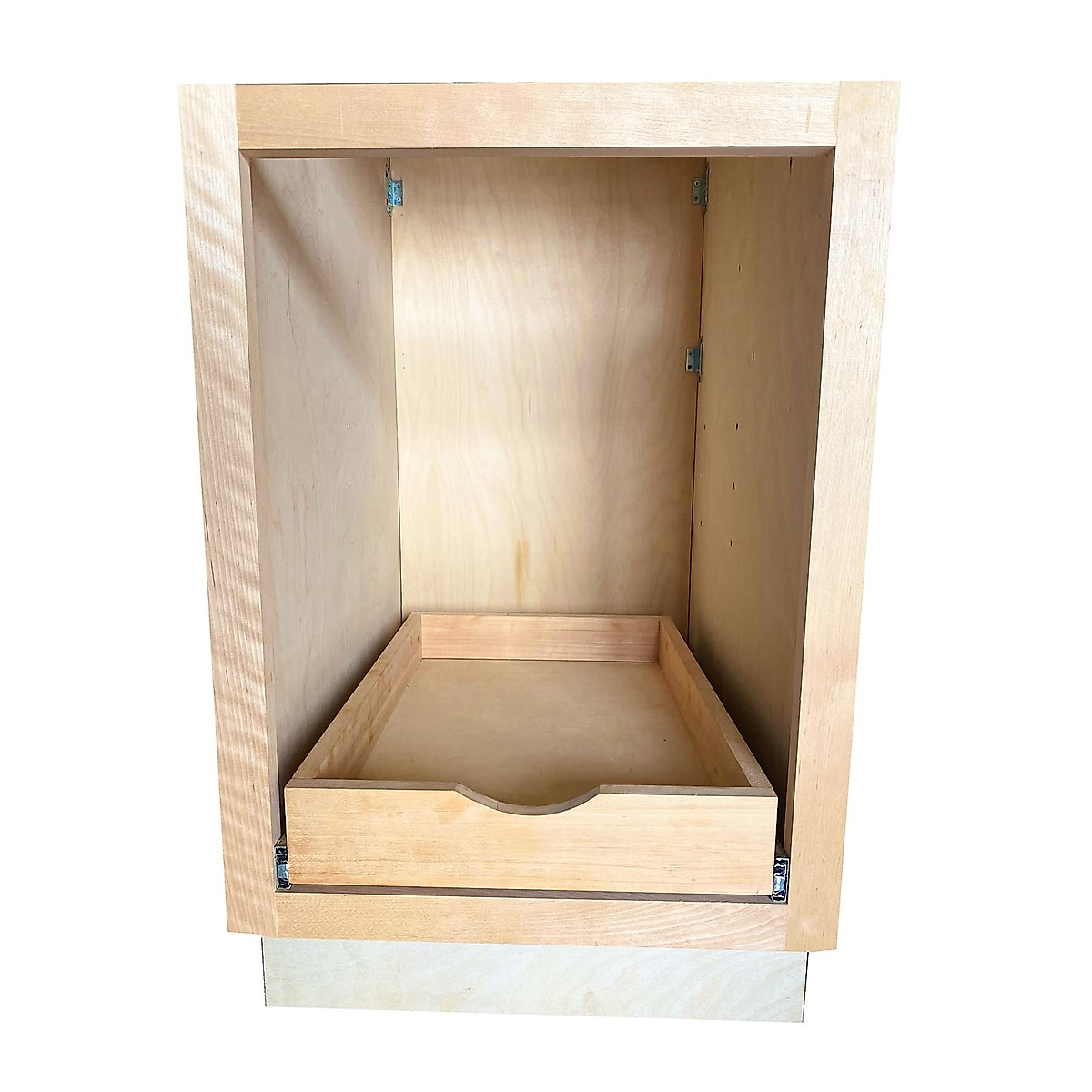 LuxursKingQYW Soft-Closing Drawer, Wood Pull Out Tray Drawer Box Kitchen Cabinet Organizer, Cabinet Slide Out Shelve, Wooden Pull-Out Shelf-Fast and Easy D.I.Y. (27" W×21" D×3" H)