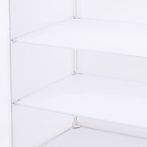 Shoe Rack Storage Organizer, Shoe Shelves 12 Tier Free Standing Shoes Cabinet Shelf Portable, White Closet Shoe Racks With Doors Expandable Stackable, Ideal Choice for Entryway, Hallway (72 Pairs)