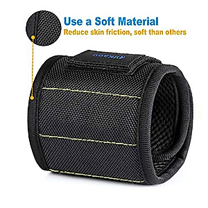 Magnetic Wristband with 20 Strong Magnets for Holding Screws Nails Drill Bits, Father's Day Gifts for Dad, Gadgets Tools, Gifts for Men,Husband, Boyfriend and DIY Handyman