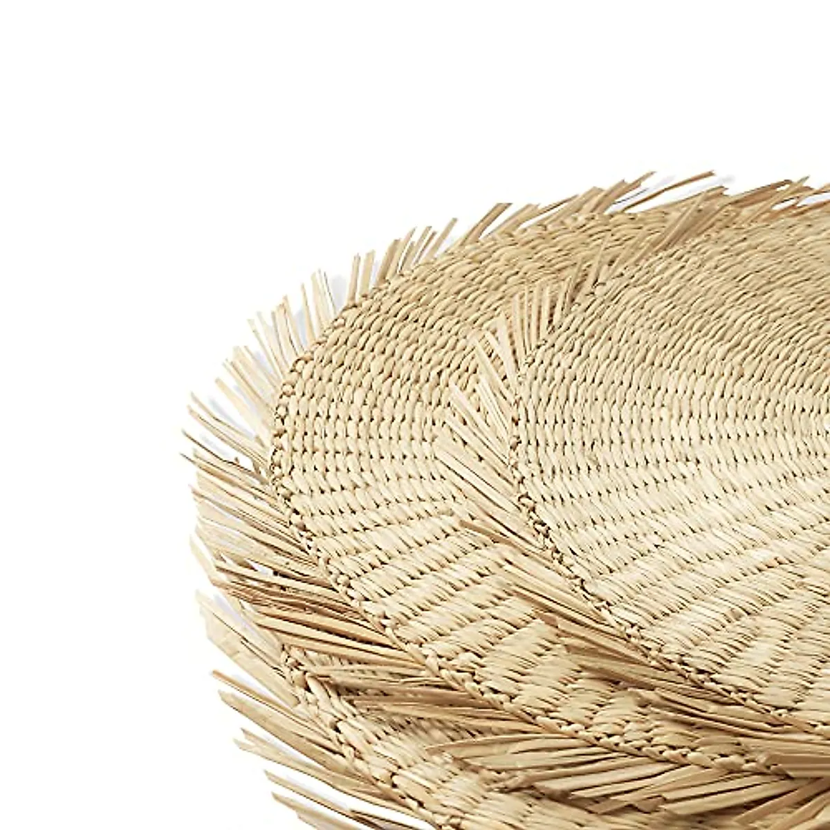 Artera Set of 6 Oversized Round Seagrass Placemat, 15" Round, Woven Table Mats, No-Slip Natural Heat Resistant Mats for Table, Coasters, Pots, Pans & Teapots in Kitchen (Round 10)