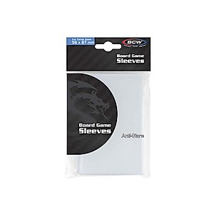 BCW Board Game Sleeves | 56x87mm Card Sleeves for Board Game Cards | Acid-Free Archival Quality Protection | Durable Sleeves for European & American Games | Prevents Wear & Tear | 50 Sleeves per Pack