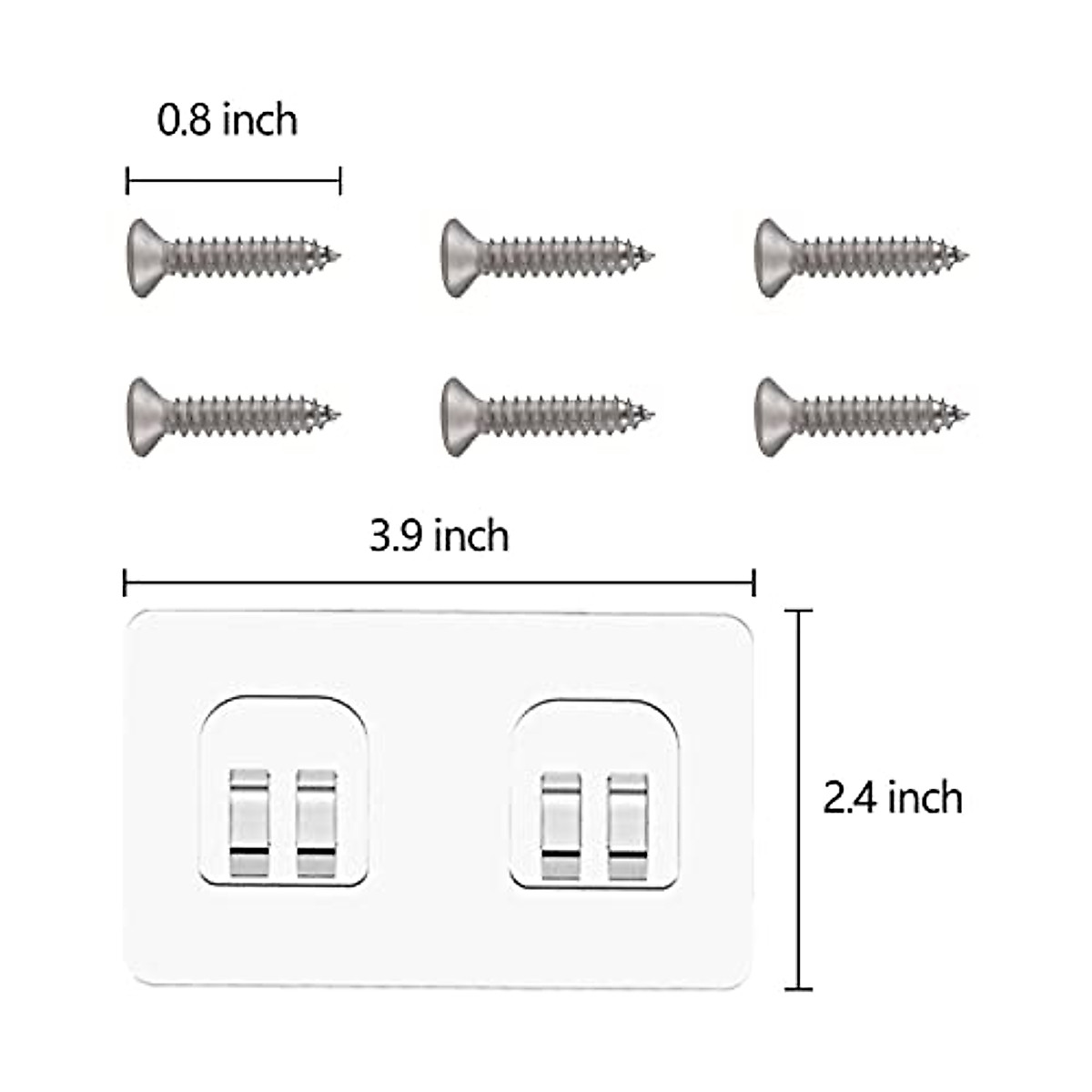 VZINO adhesive sticker for no drilling pot lid organizer or shower caddy - transparent