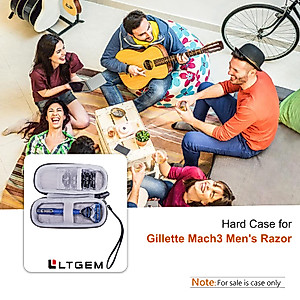 L LTGEM EVA Hard Carrying Case for Gillette Mach3 Men's Razor - Storage Protective Bag (Case Only!)