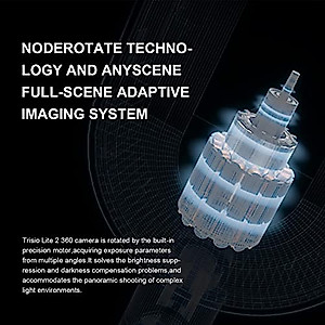 Trisio Lite 2 VR - 8K Virtual Tour NodeRotate 360° Camera + Manufacturer Supplied Carrying Case, Quick Plug-in, USB Cable, Seller Supplied Lightweight 60” Tripod, Microfiber Cloth & More (8pc Bundle)