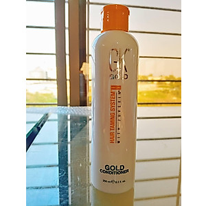 GK HAIR Global Keratin Gold Conditioner (8.5 Fl Oz/250ml) Hair Moisturizing Shine and Protection With Argan Oil, Shea Butter, Natural Oils All Hair Types