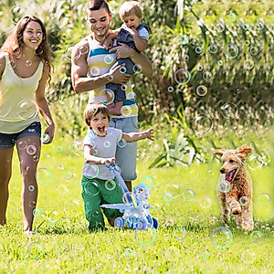 ZAYOR Bubble Machine for Kids,Fun Cute Horse Bubble Mower with Music Lights,Summer Outdoor Push Toy for Beach,Garden,Park,Lawn Game,Preschool Baby Toddler Birthday Toys Gifts for Boys 3-8 Year Old