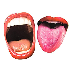 AUEAR, 40 Pack Party Photo Booth Props Funny Lips Mouth Selfie Props Accessories with Stick for Christmas Birthday Wedding Graduation Party and Halloween