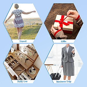 FYTSDIK Jewelry Holder Organizer, Travel Jewelry Case, Small Jewelry Box Travel Essentials Accessories for Women, Ring Necklace Earring Bracelet Box, Mini Gifts for Women Mom Grandma(PU-Beige) 1 Pack