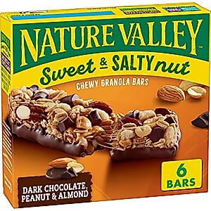 Nature Valley Sweet and Salty Nut Bars, Dark Chocolate Peanut Almond, 6 ct