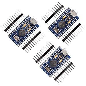 ACEIRMC Pro Micro for Atmega32U4 5V 16MHz Bootloadered IDE Micro USB Pro Micro Development Board Microcontroller Compatible for Pro Micro Serial Connection with arduino Pin Header (3pcs)