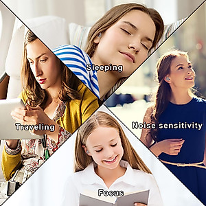 Ear Plugs for Sleeping, 1 Pair Ear Plugs for Sleeping Noise Cancelling Concert Ear Plugs Swimming Ear Plugs Silicone Ear Plugs for Swimming, Sleeping,Concert & 35dB Kids and Adults