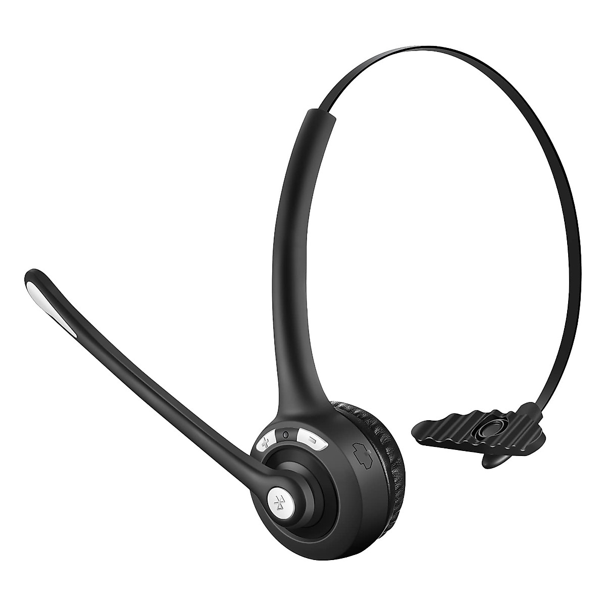 Trucker Bluetooth Headset with Microphone, Noise Cancelling Wireless Headsets with Mic, 13Hrs Talk Time, Mute Function, Handsfree Single-Sided Headset for Cell Phone, Call Center, Truck Driver, Office