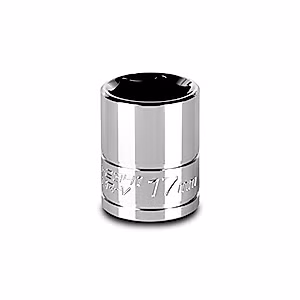 Capri Tools 17 mm Shallow Socket, 3/8-Inch Drive, 6-Point, Metric