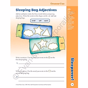 Evan-Moor Skill Sharpeners Grammar and Punctuation Workbook, Grade 2, Nouns, Verbs, Sentence Structure, Subject, Predicate, Language Handbook, Real-World Practice, Fun Activities, Homeschool, Practice