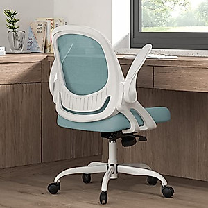 Home Office Chair Work Desk Chair Comfort Ergonomic Swivel Computer Chair, Breathable Mesh Desk Chair, Lumbar Support Task Chair with Wheels and Flip-up Arms and Adjustable Height