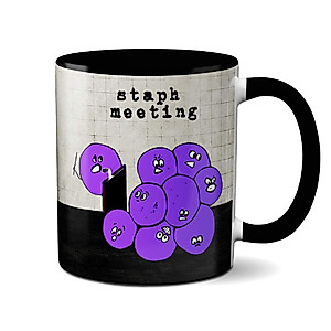 Staff Staph Meeting Lab Mug by Pithitude - One Single 11oz. Black Cup