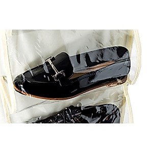 Hanging Shoe Organizer - 14 Pockets - The Clear Pockets Will Protect Your Shoes, Handbags or Purse and Enable You to Find Them Easily. Hang it in a Closet to Keep Your Closets Neat and Organized.