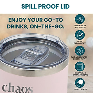 KLUBI Chaos Coordinator Gifts Tumbler Mug 14 Ounce Purple Gifts for Women Boss Lady, Teacher Appreciation Gifts Baskets for Women Nurse Manager Nurses Week Present