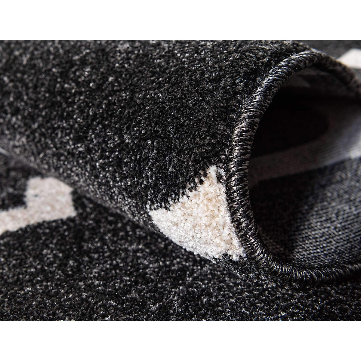 Unique Loom Trellis Collection Area Rug - Philadelphia (5' 1" x 8' Rectangle Black/Beige)