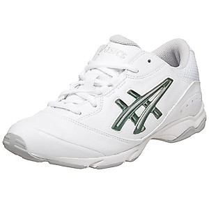ASICS Women's Cheer 5 Cheerleading Shoe,White/Interchange/Silver,6.5 B US