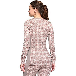 Kari Traa Rose Long Sleeve Women's Base Layer Top - 100% Merino Wool Fitted Knit Thermal Shirt, Taupe, X-Small