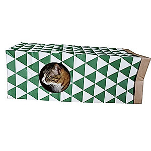 JZMYXA Cat Paper Bag Tunnel Toy Collapsible Tunnel for Rabbits, Kittens, Ferrets, Pet Paper House