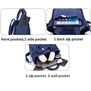 Small Canvas Tote Bag with Zipper, 2023 Canvas Multi-Pocket Crossbody Bag Purse Top Handle Satchel Handbags