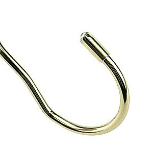 Faotup 6PCS Gold Iron Closet Rod Hooks for Bags,S Shaped Hooks for Closet,Purse Hanger Hooks,Gold Closet Rod Hook,Closet Rod Hooks for Hanging,Purse Hanger for Closet,4.29×2.24×2.12inches