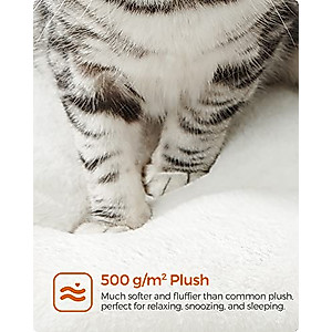 Feandrea WoodyWonders Cat Tree, Modern Cat Tower for Indoor Cats, 54.3-Inch Multi-Level Cat Condo, Ultra-Soft Plush, Scratching Posts, Hammock, Removable, Washable Cushions, Rustic Brown UPCT164X01