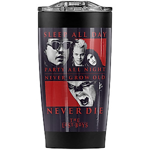 The Lost Boys Never Die Stainless Steel Tumbler 20 oz Coffee Travel Mug/Cup, Vacuum Insulated & Double Wall with Leakproof Sliding Lid | Great for Hot Drinks and Cold Beverages