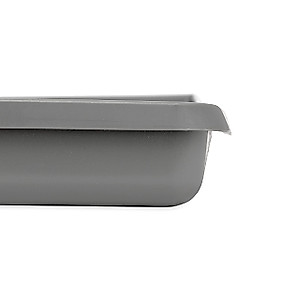 Camco Washing Machine Drain Pan | 31-inches x 35-inches (OD); 29-inches x 33-inches (ID) | Pewter (20788)