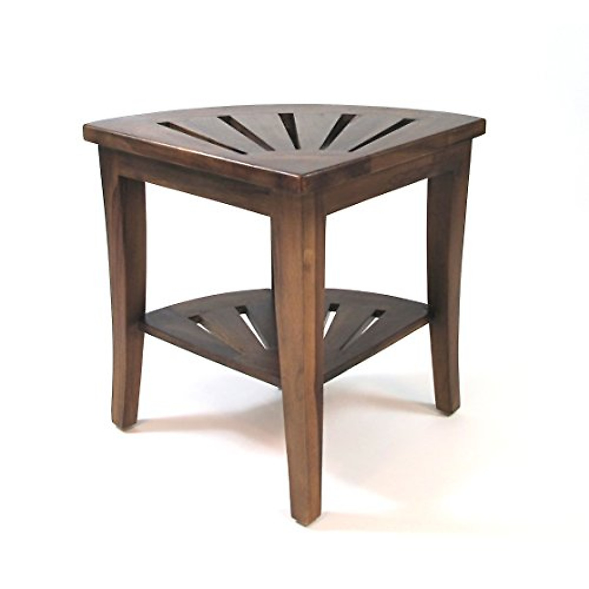 Redmon For Kids Genuine Teak Corner Shower Bench, Wood Grain Teak