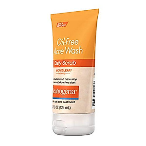 Neutrogena Oil-Free Acne Face Scrub, 2% Salicylic Acid Acne Treatment Medicine, Daily Face Wash to help Prevent Breakouts, Oil Free Exfoliating Facial Cleanser for Acne-Prone Skin, 4.2 fl. oz